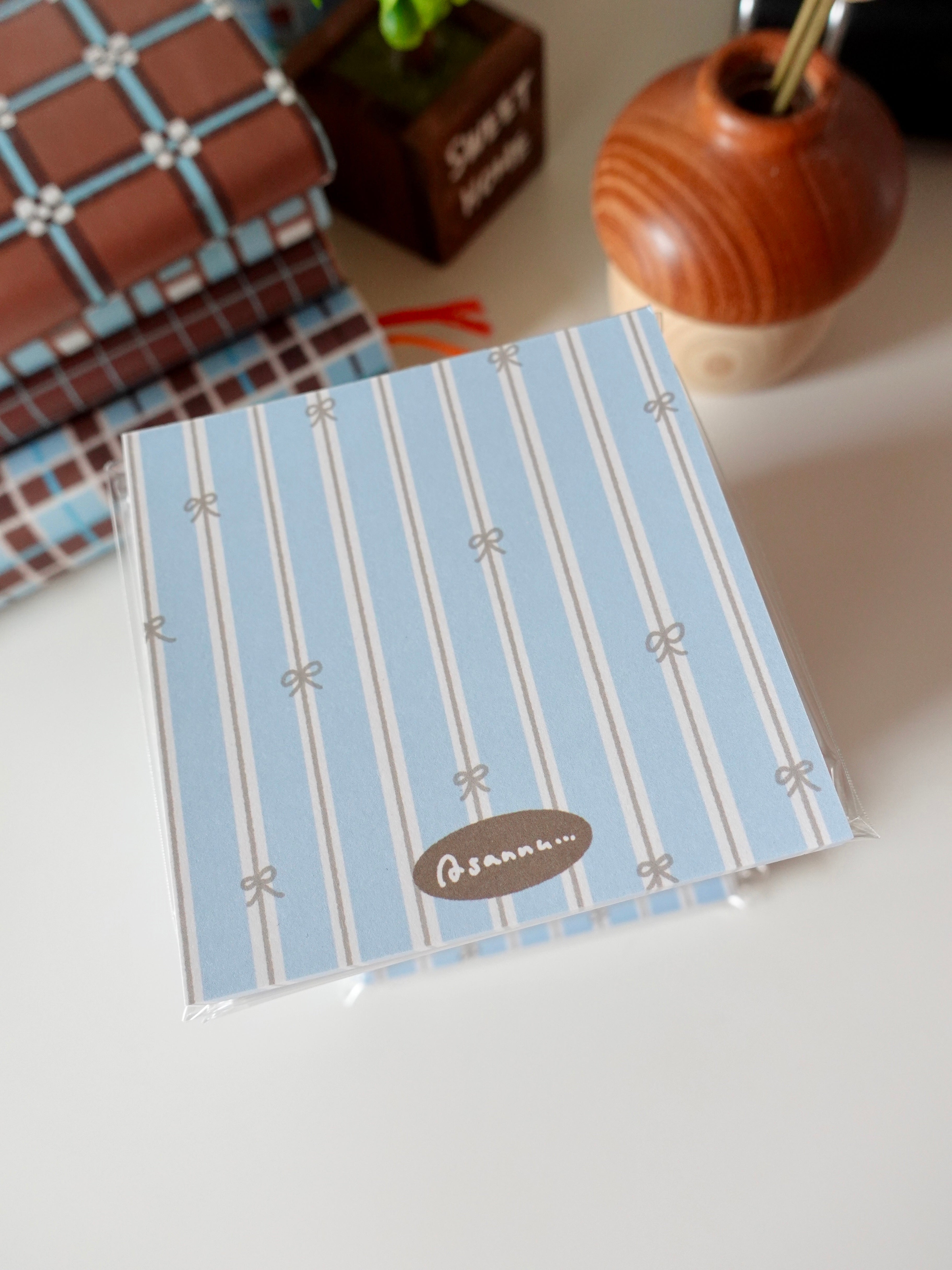 Notepad - light blue stripes – Asannu shop